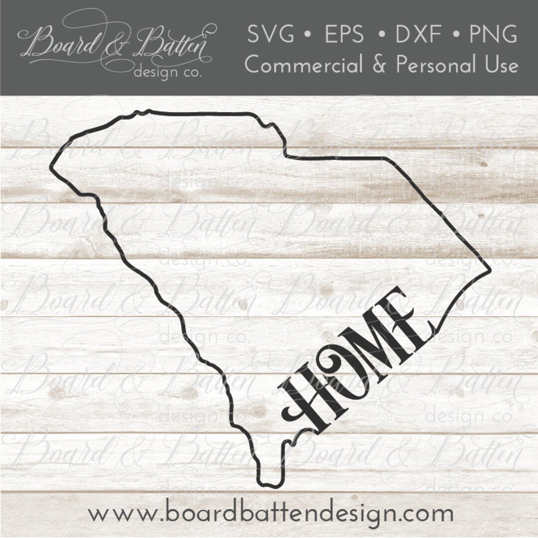 SC Home Svg Files - South Carolina Cutting File - SC Home Dxf for ...