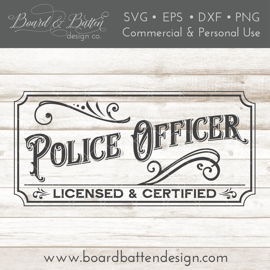 Vintage Police Officer Svg File - Police Officer Cut Files - Cricut ...