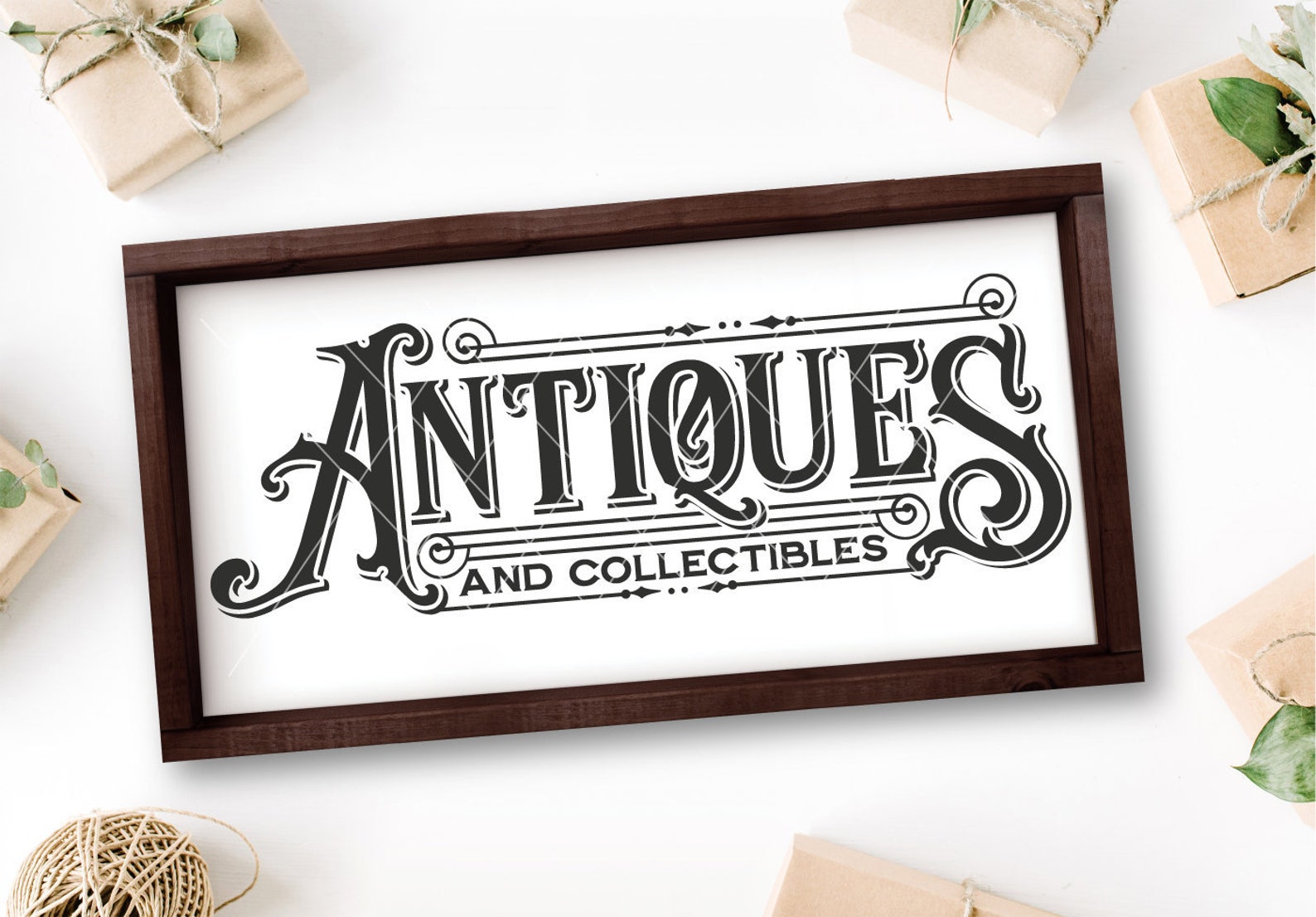 Vintage Antiques and Collectibles Sign SVG File Farmhouse - Etsy