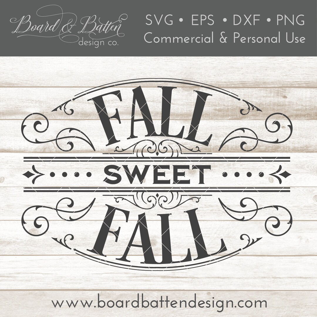Fall Sweet Fall Svg File Vintage Fall Svg Victorian Svg Vintage Autumn ...