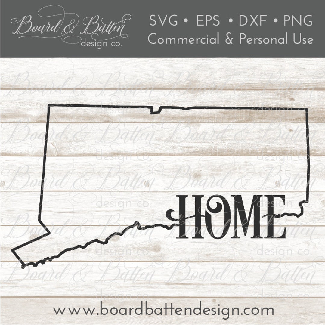 CT State Outline Svg File - Connecticut Svg File - CT Home Svg ...