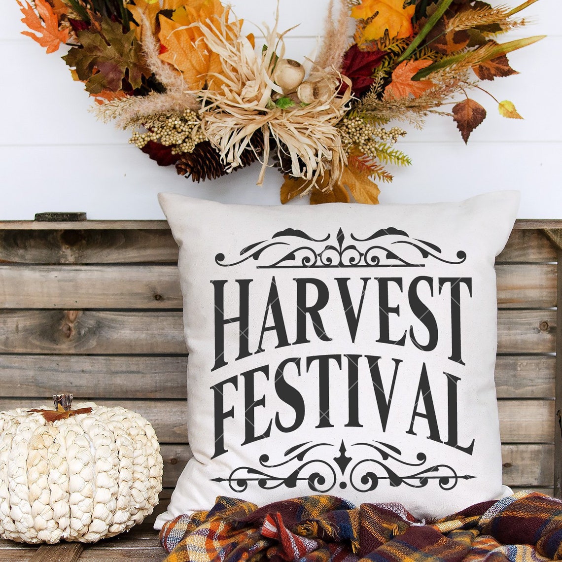 Vintage Harvest SVG File Harvest Festival SVG Harvest Cut - Etsy