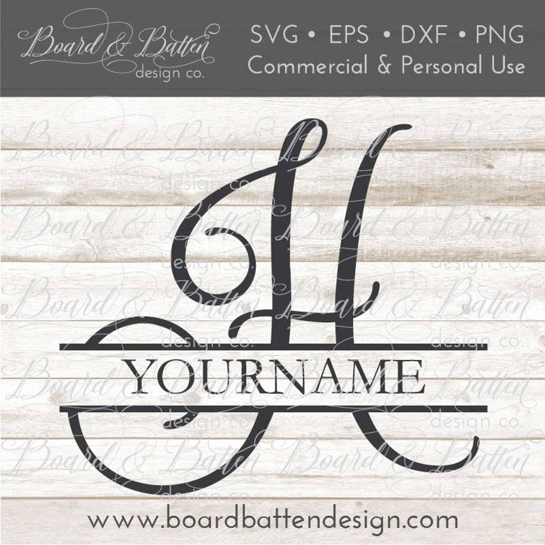 H Svg File - SVG Files for Cricut - Split Letter Monogram Svg - Letter ...