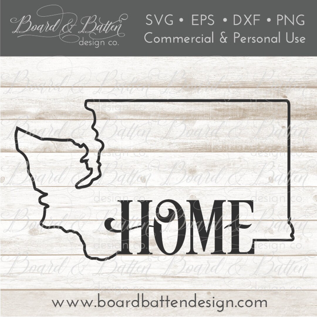 WA Home Svg Files - Washington State Cutting File - WA Home Dxf for ...