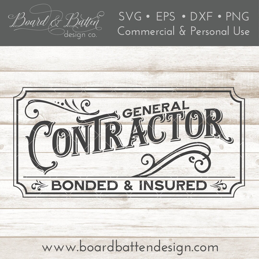 General Contractor Svg File - Occupation Svg - Cricut Downloads ...