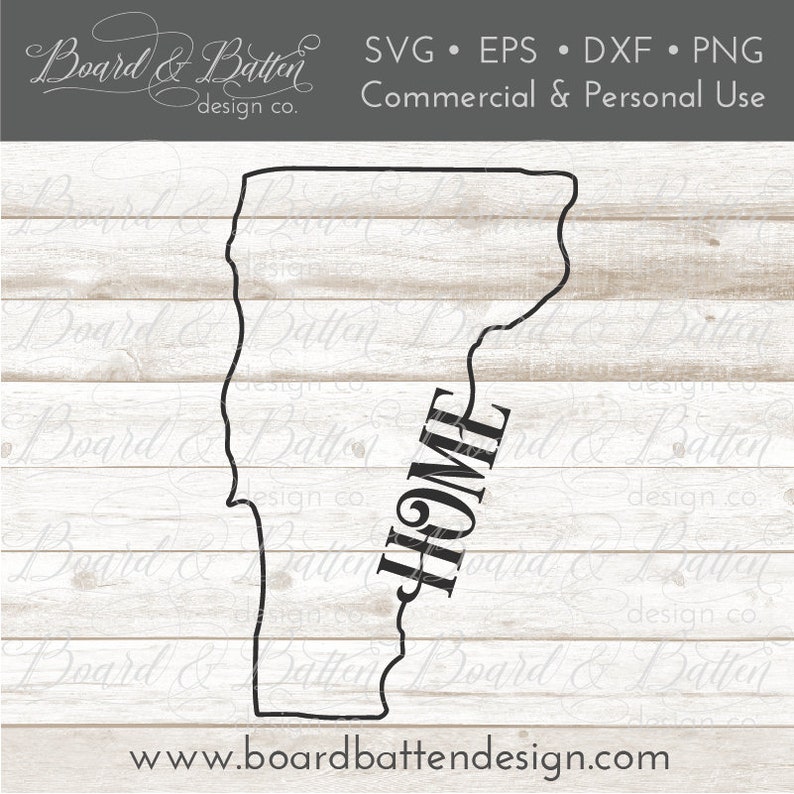 VT Home Svg Files Vermont Cutting File VT Home Dxf for | Etsy