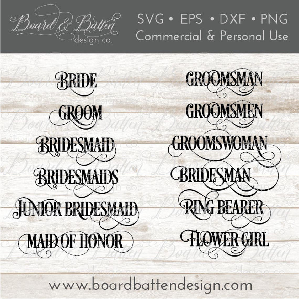 Wedding SVG Bundle Wedding Cut File Set Bridal Svg Files | Etsy