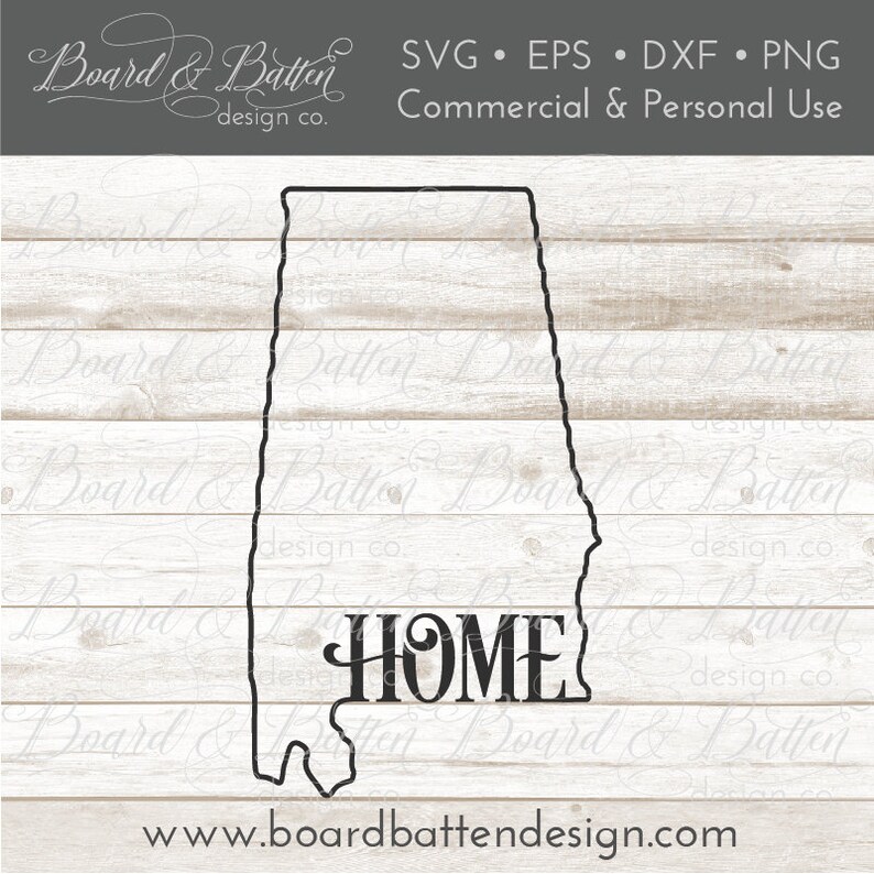 AL State Outline Svg File Alabama Svg File AL Home Svg | Etsy