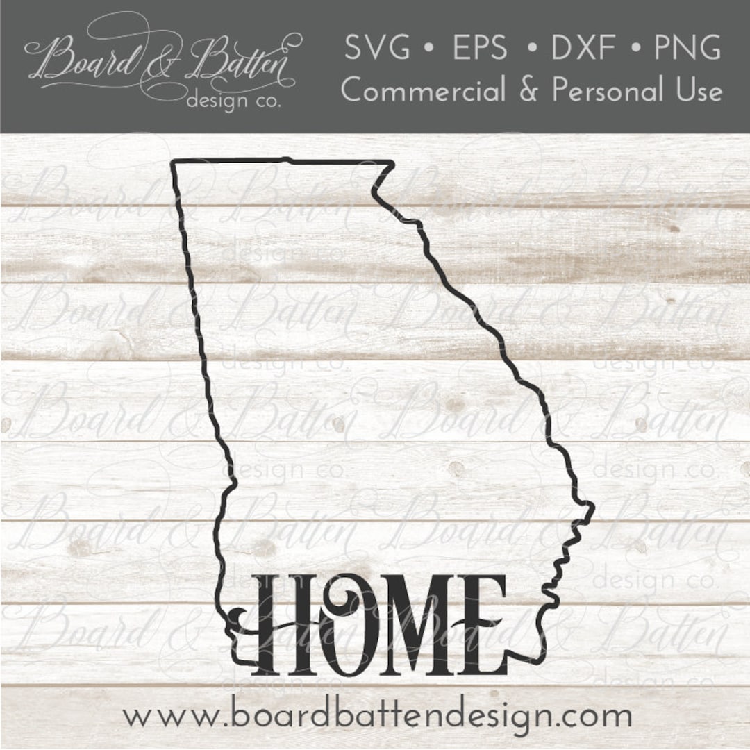 GA State Outline Svg File - Georgia Svg File - GA Home Svg - Georgia ...