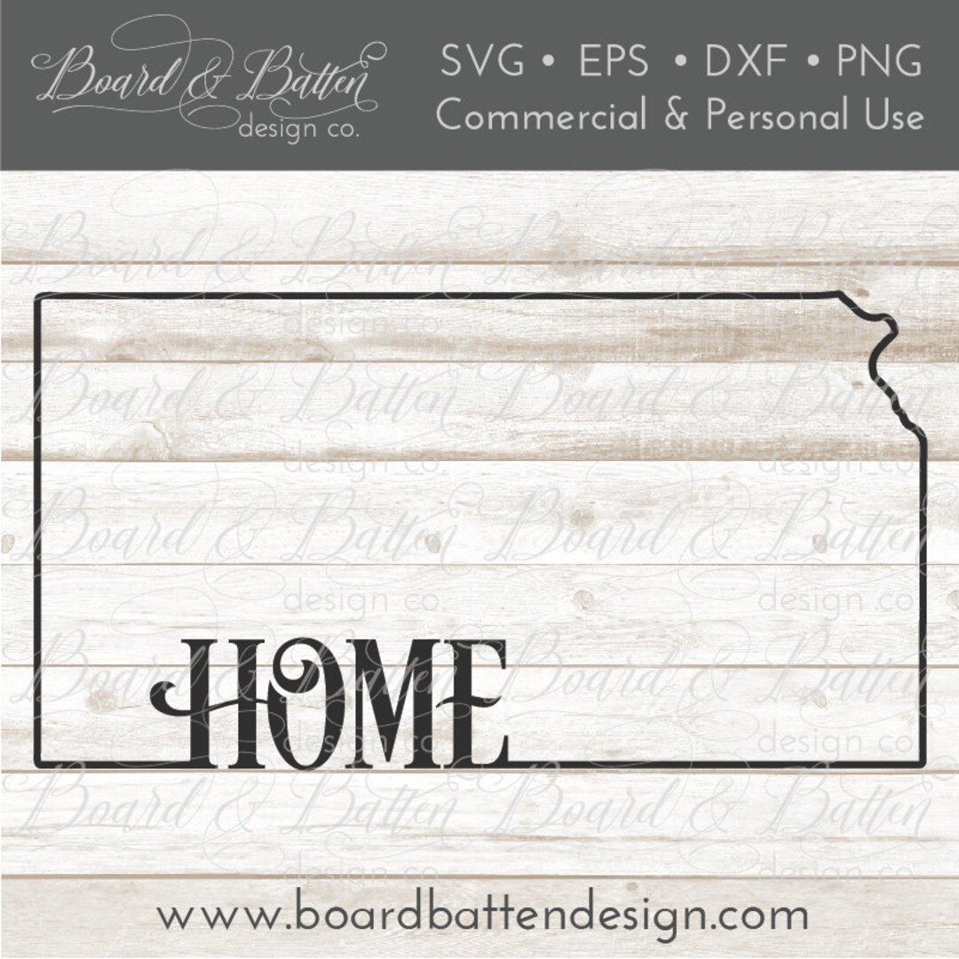 KS State Outline Svg File Kansas Svg File KS Home Svg Kansas Cutting ...