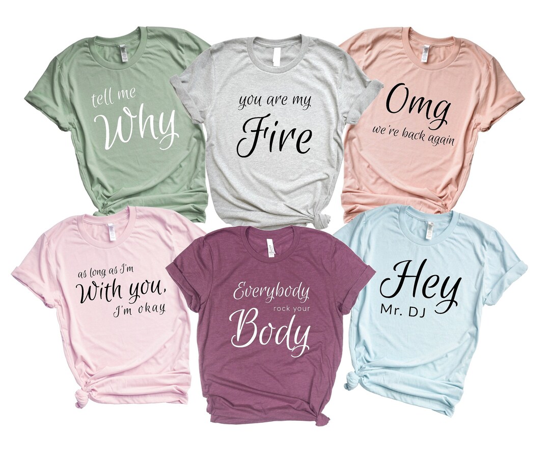 Boy Band Shirt Group Shirts Unisex Tee T-shirt Shirt Trendy Funny Humor ...