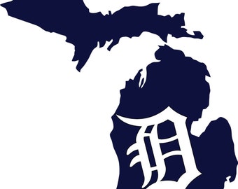 Detroit D Michigan Vinyl Car Window Decal Sticker | Etsy