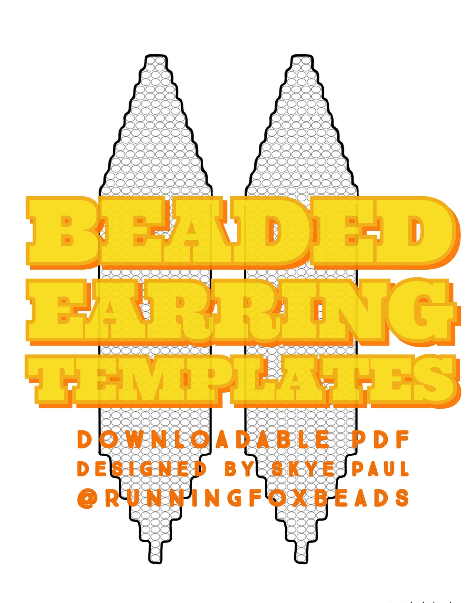 11 Across Beaded Fringe Earring Template, Diy Design Earrings ...