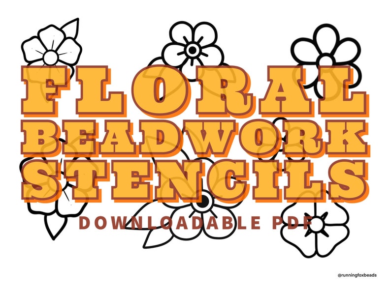 Downloadable Floral Stencils for Beading or Embroidery Beadwork - Etsy