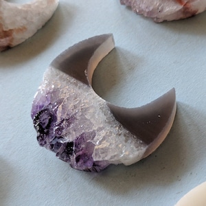 Amethyst Moon Crescent Moon Slices - Etsy