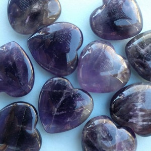 Amethyst Heart Gemstone Amethyst Crystal Heart - Etsy