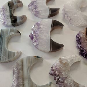 Amethyst Moon Crescent Moon Slices - Etsy