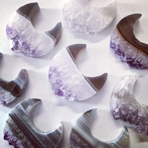 Amethyst Moon Crescent Moon Slices - Etsy