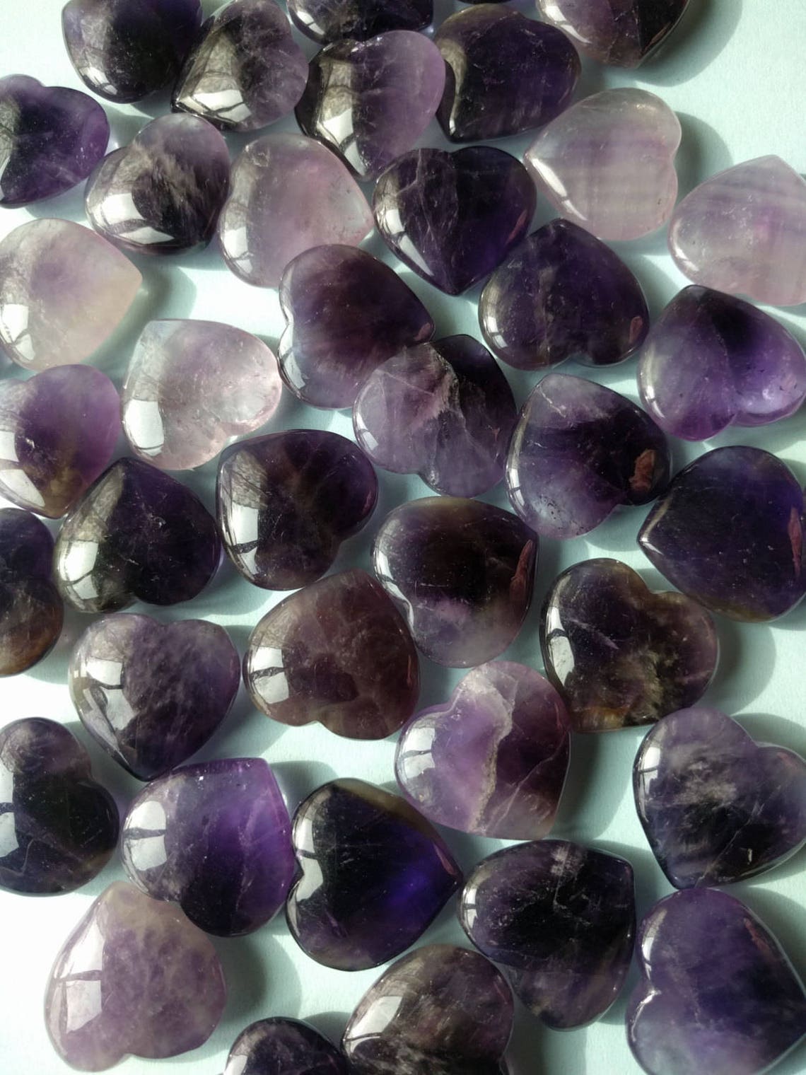 Amethyst Heart Gemstone Amethyst Crystal Heart - Etsy