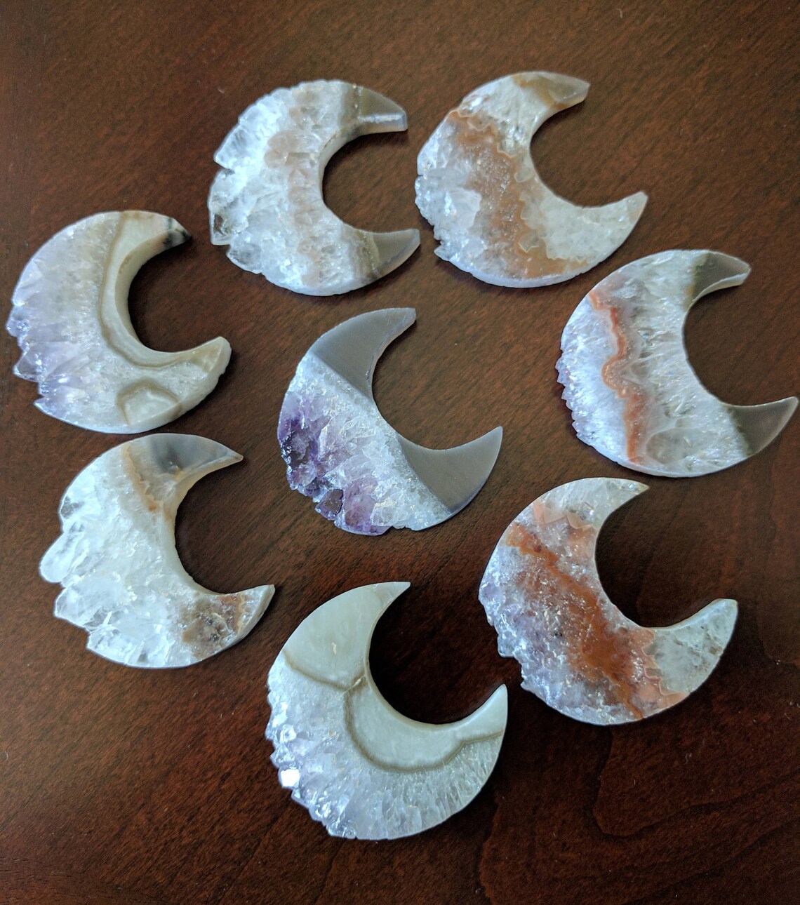 Amethyst Moon Crescent Moon Slices - Etsy