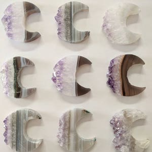Amethyst Moon Crescent Moon Slices - Etsy