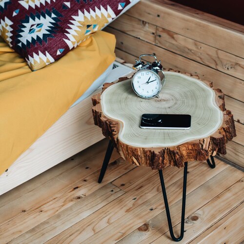 Bedside Table Live Edge Nightstand Side Table End Table - Etsy