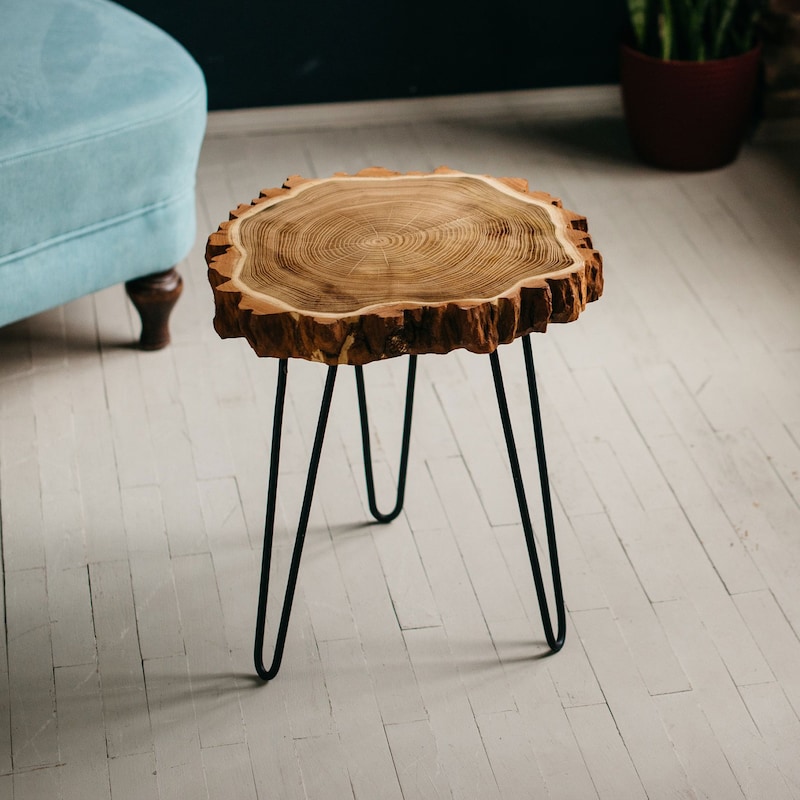 Live Edge End Table - Etsy