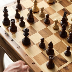 Wooden Chess Table, Chess Table, Table for Chess, Chess Game Table ...
