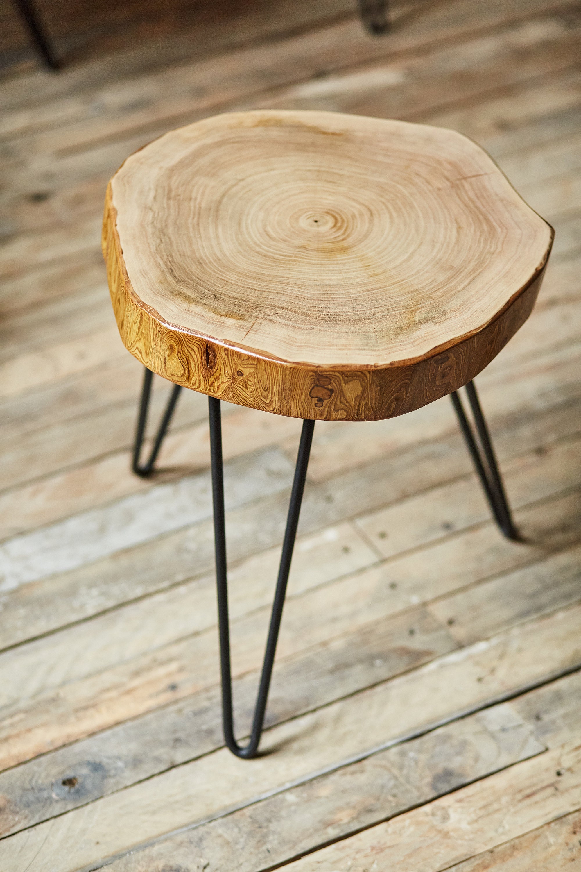 Round Coffee Table Rustic Coffee Table Live Edge Table | Etsy