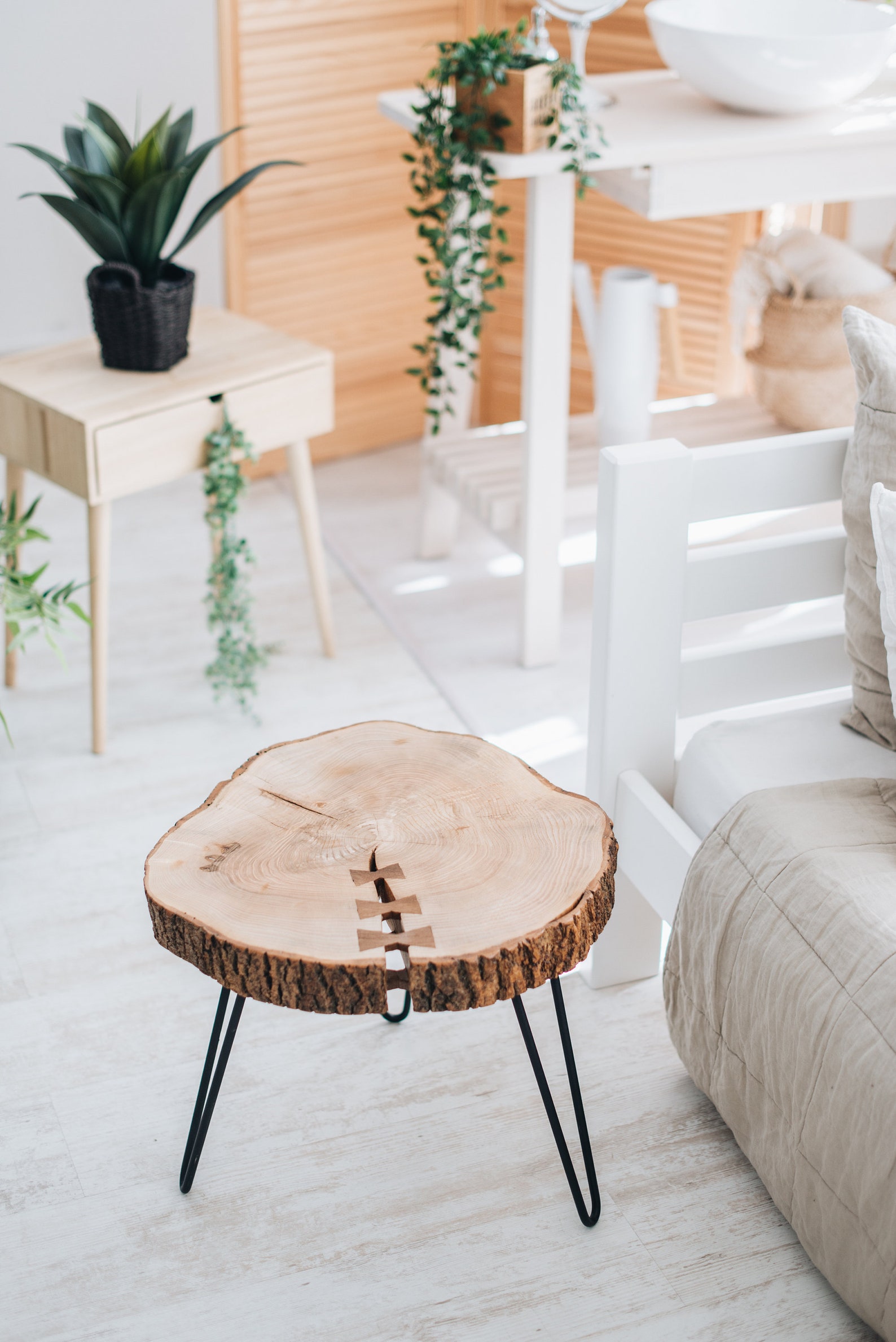 Rustic Coffee Table Round Coffee Table Modern Coffee Table | Etsy