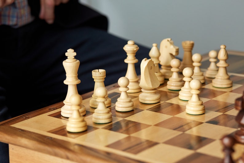 Wooden Chess Table, Chess Table, Table for Chess, Chess Game Table ...