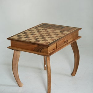 Wooden Chess Table, Chess Table, Table for Chess, Chess Game Table ...