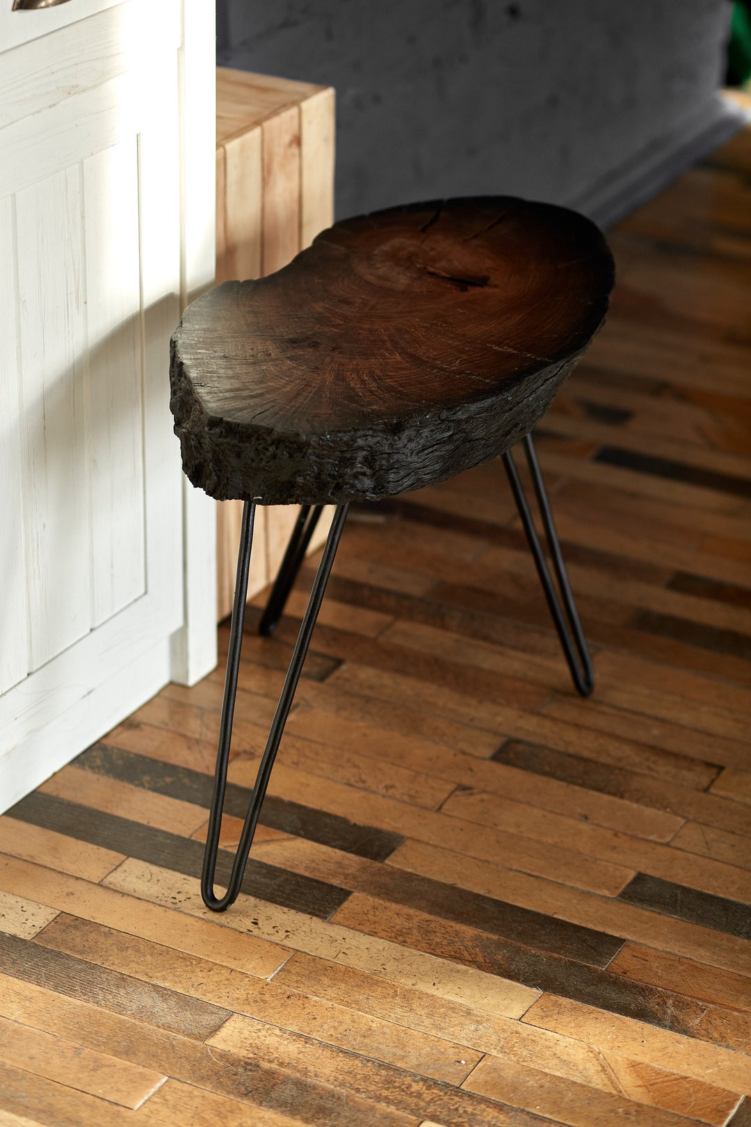 Wood Side Table, Coffee Table, Dark Coffee Table, Black Side Table ...