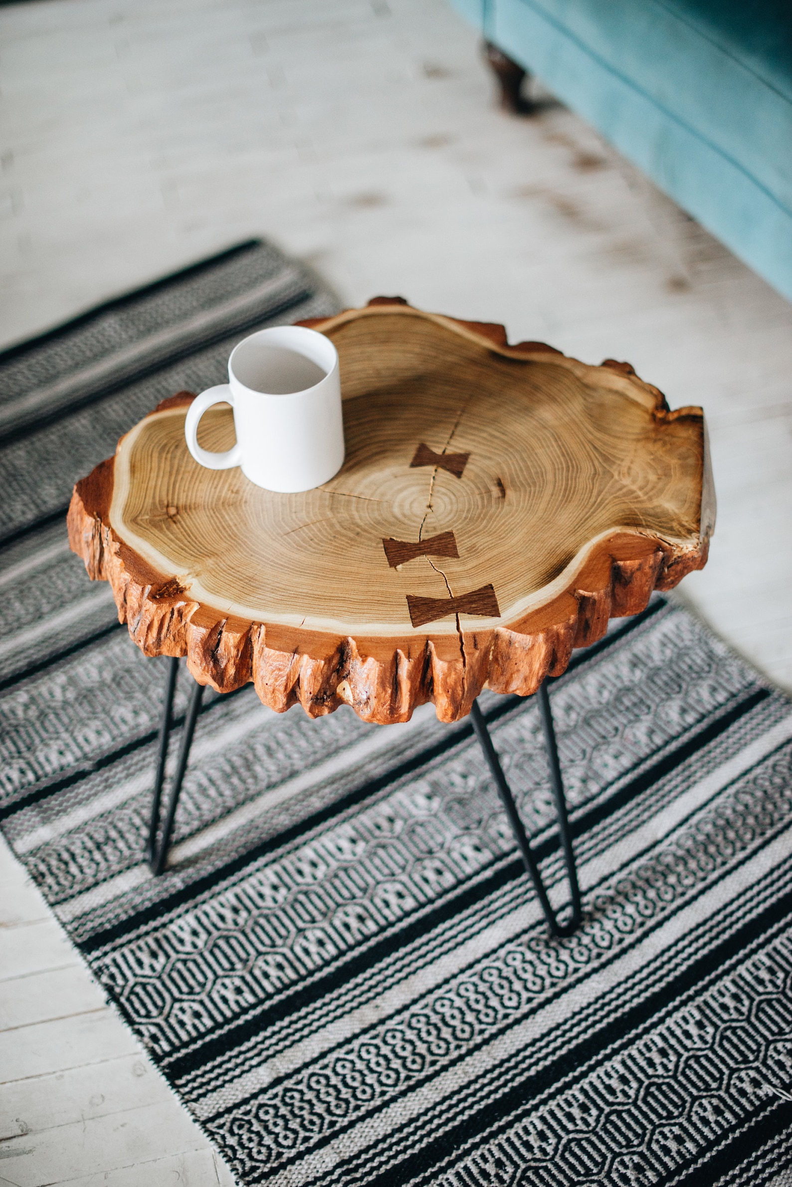 Round Coffee Table Wood Coffee Table Side Coffee Table Live - Etsy