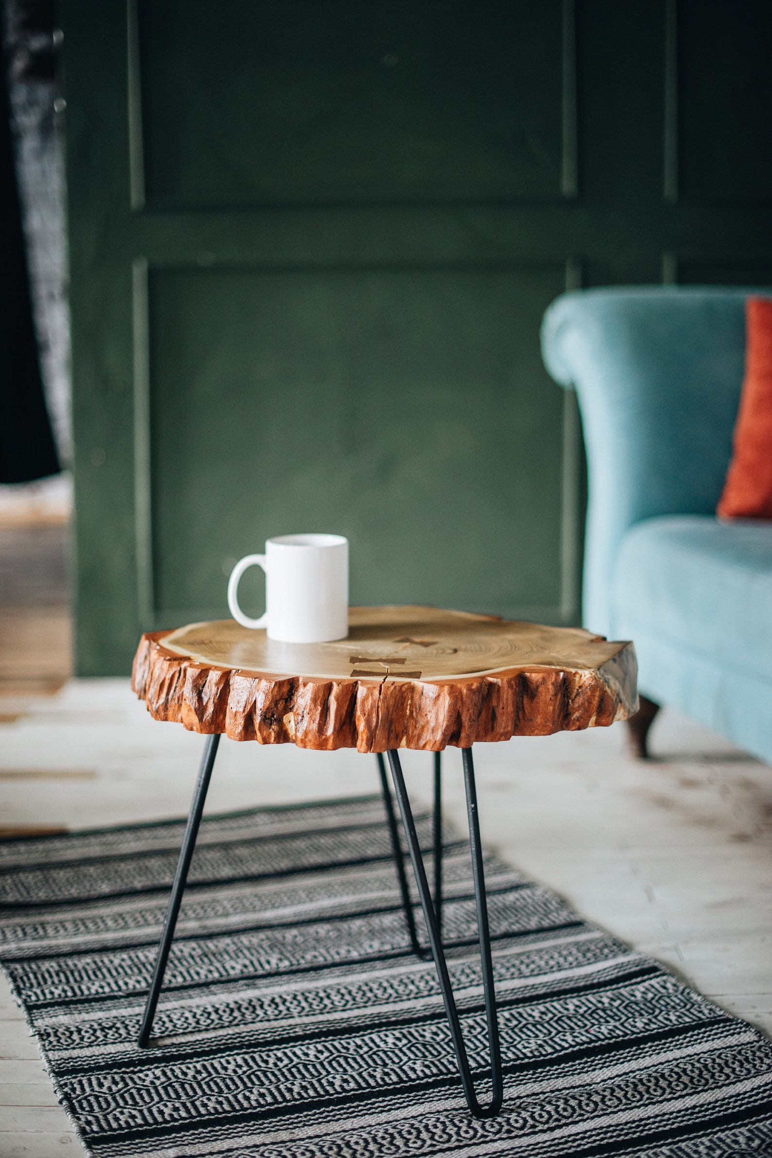 Round Coffee Table Wood Coffee Table Side Coffee Table Live - Etsy