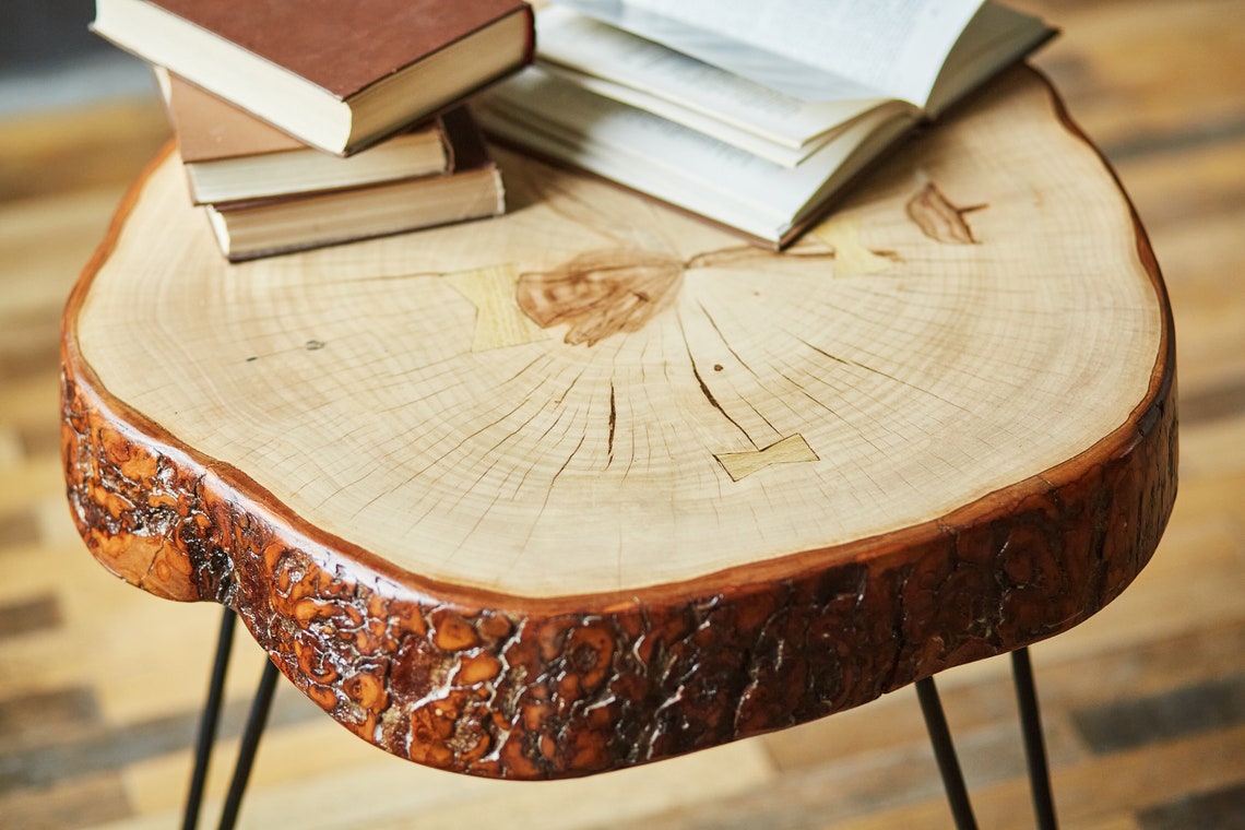 Round Coffee Table Rustic Coffee Table Side Coffee Table | Etsy