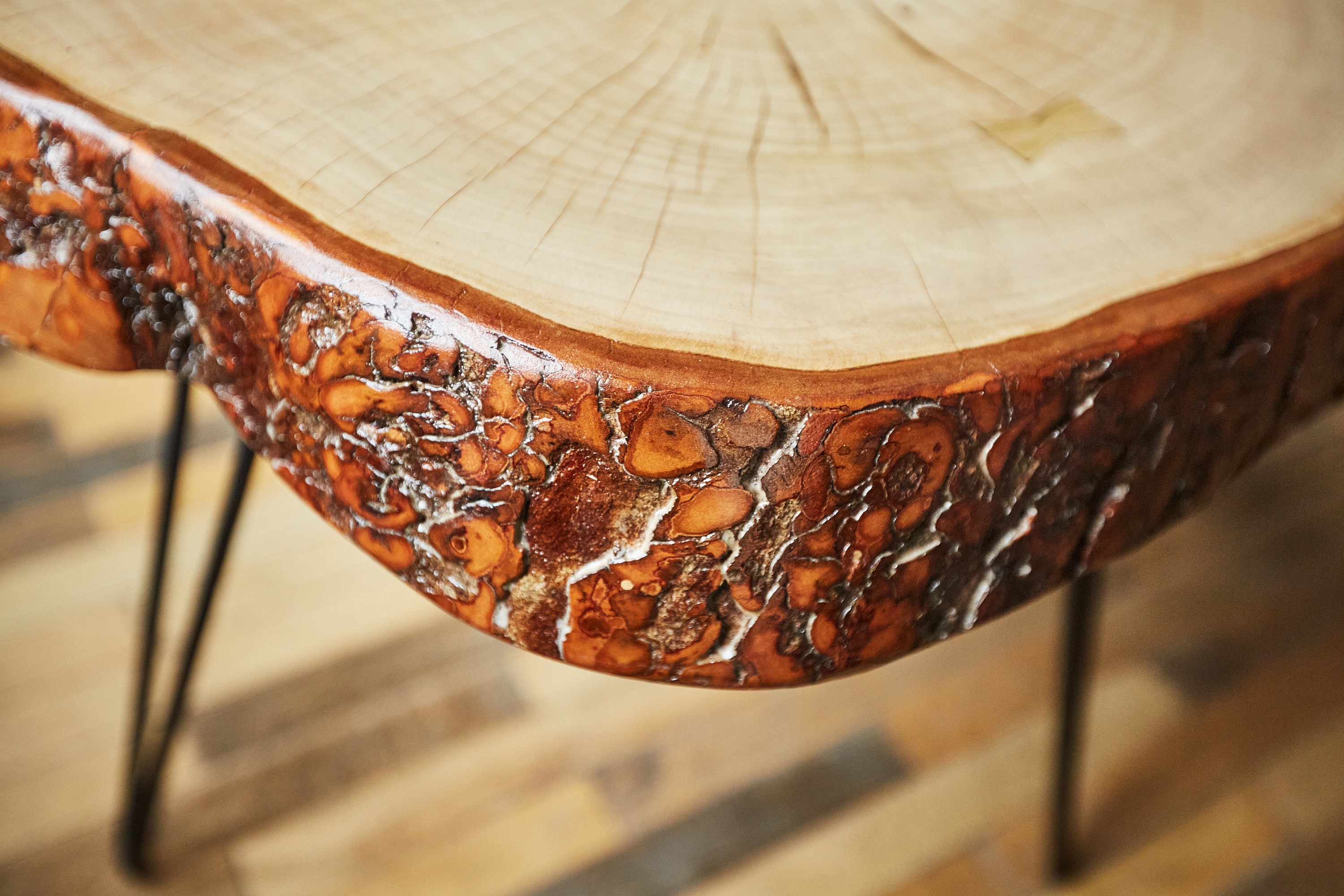 Round Coffee Table Rustic Coffee Table Side Coffee Table | Etsy