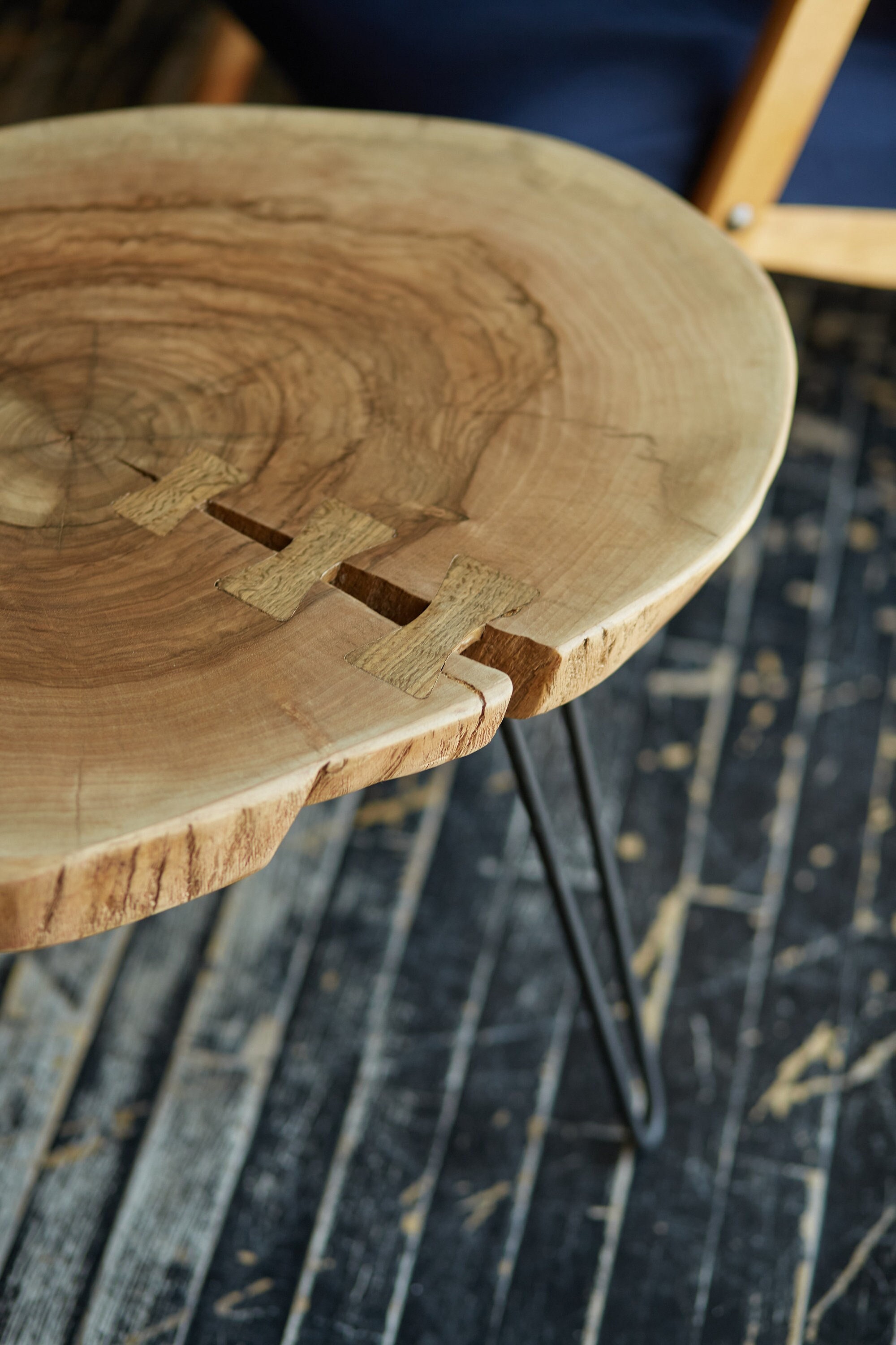 Large Coffee Table Round Coffee Table Unique Wood Slab | Etsy