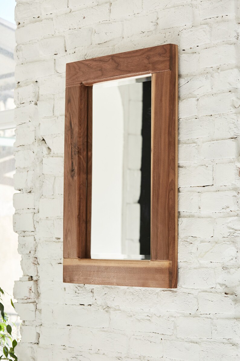 Wall Mirror Wood Frame Mirror Wood Wall Mirror Vanity - Etsy