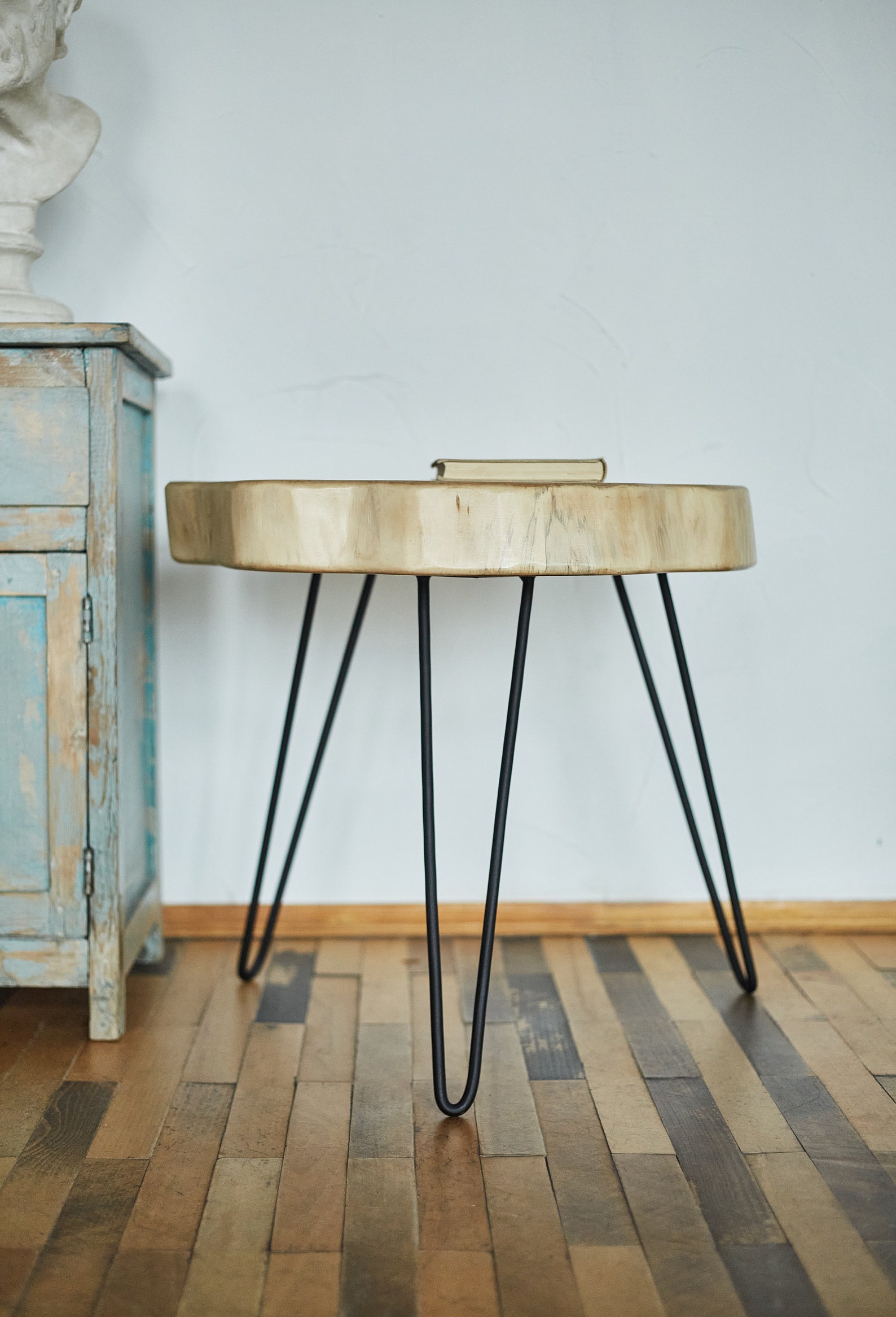 Side Coffee Table Round Coffee Table Rustic Coffee Table - Etsy