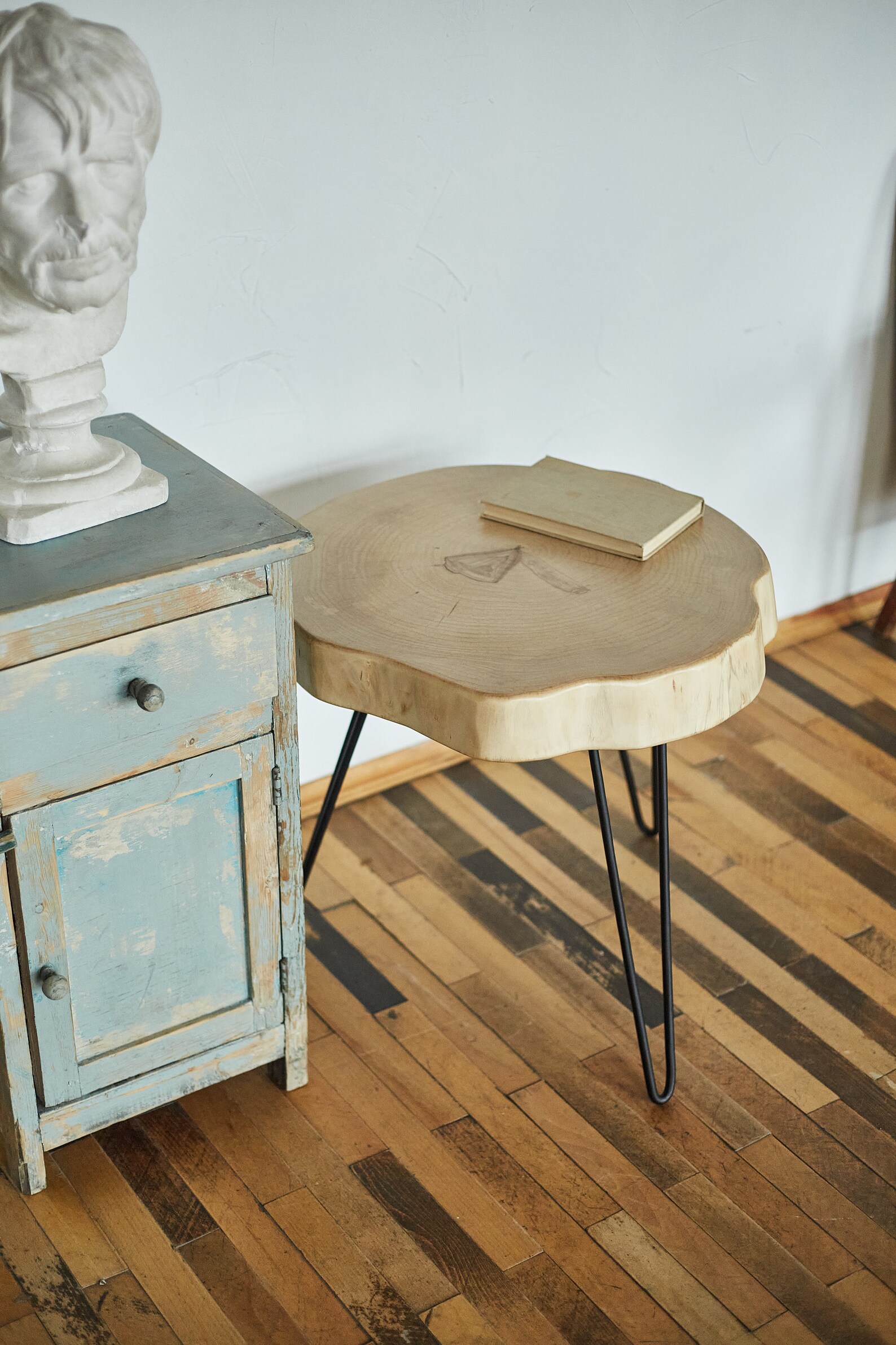 Side Coffee Table Round Coffee Table Rustic Coffee Table - Etsy