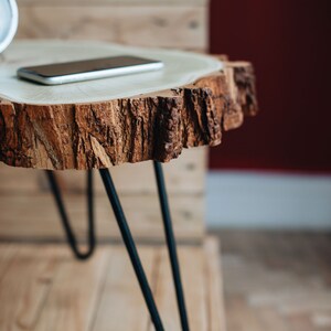 Bedside Table, Live Edge Nightstand, Side Table, End Table, Bedroom ...