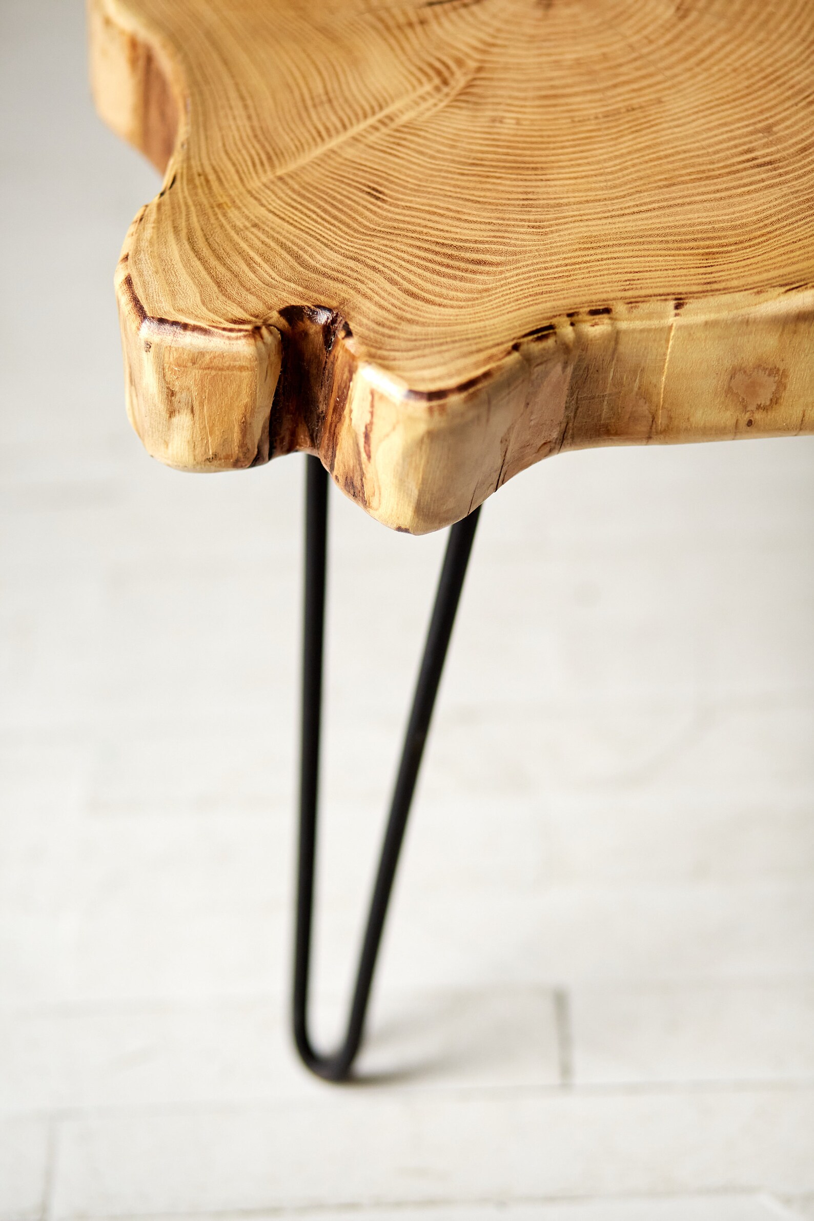 Modern Coffee Table Wood Slab Coffee Table Hair Pin Legs | Etsy