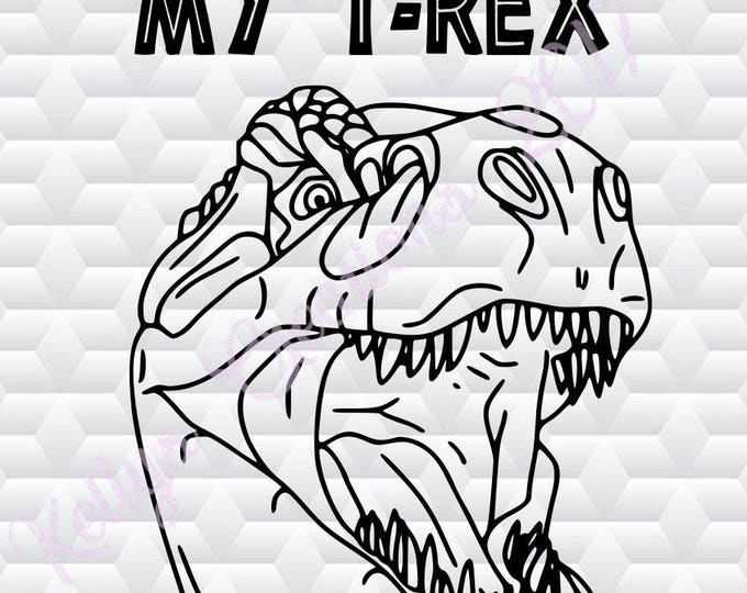 Ask Me About My T-rex Cutting File SVG PNG EPS Files - Etsy