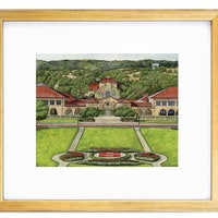 UC BERKELEY Sather Gate - Ink and Watercolor, Art, Drawing ...