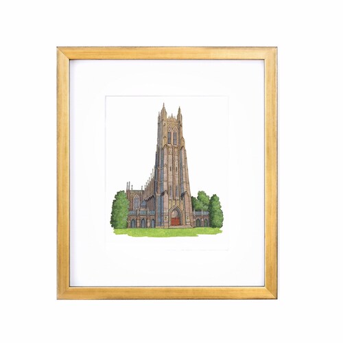 Duke University Chapel Watercolor Print - Etsy Duke University Chapel Watercolor Print - Etsy