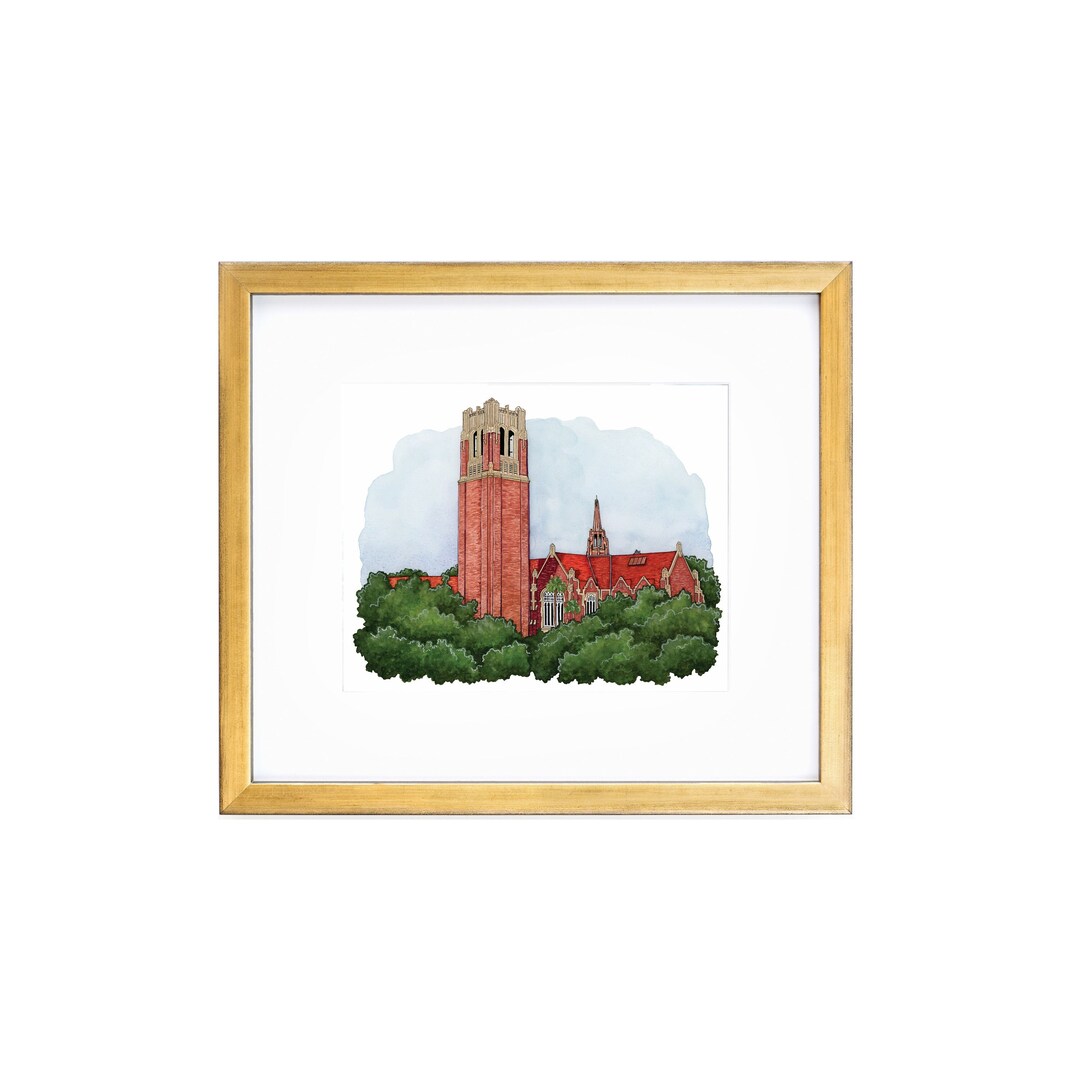 University of Florida, University of Florida Watercolor Print, UF, UF ...