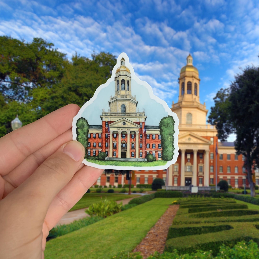 Baylor University Sticker: Pat Neff Hall Watercolor Vinyl Decal - Etsy