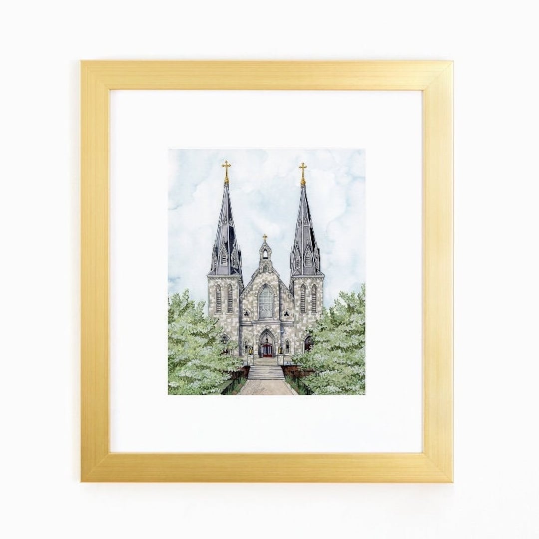 Villanova University Watercolor Print: St. Thomas of Villanova Church ...