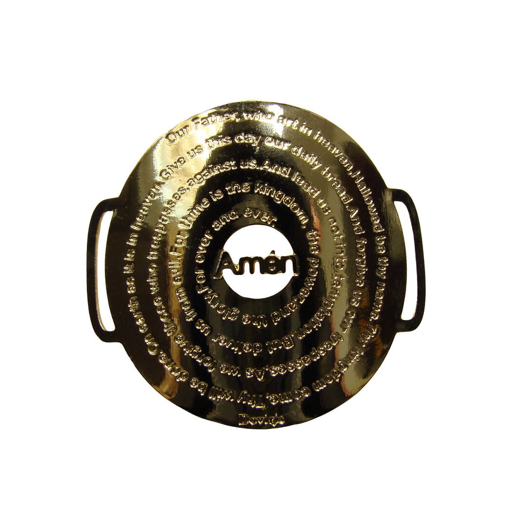 Our Father Prayer Engraved Medallion for Bracelet. Lord's English ...